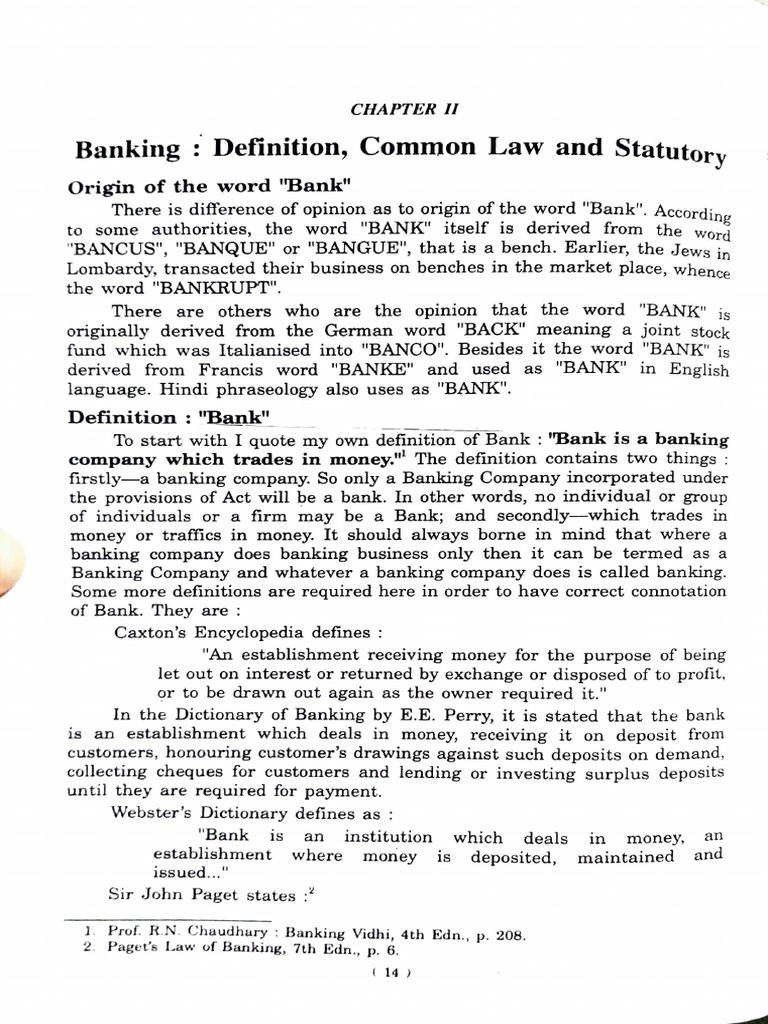 5,7,10 Def of Banking, Diff BW Lender & Bank | PDF