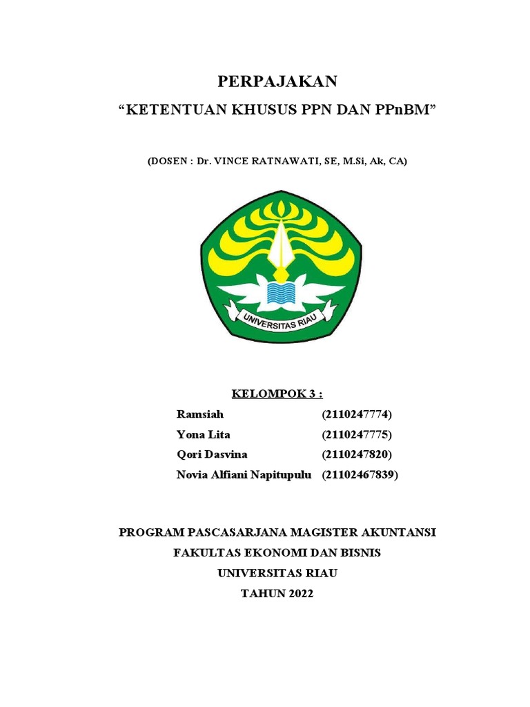 FASILITAS KHUSUS PPN DAN PPnBM | PDF