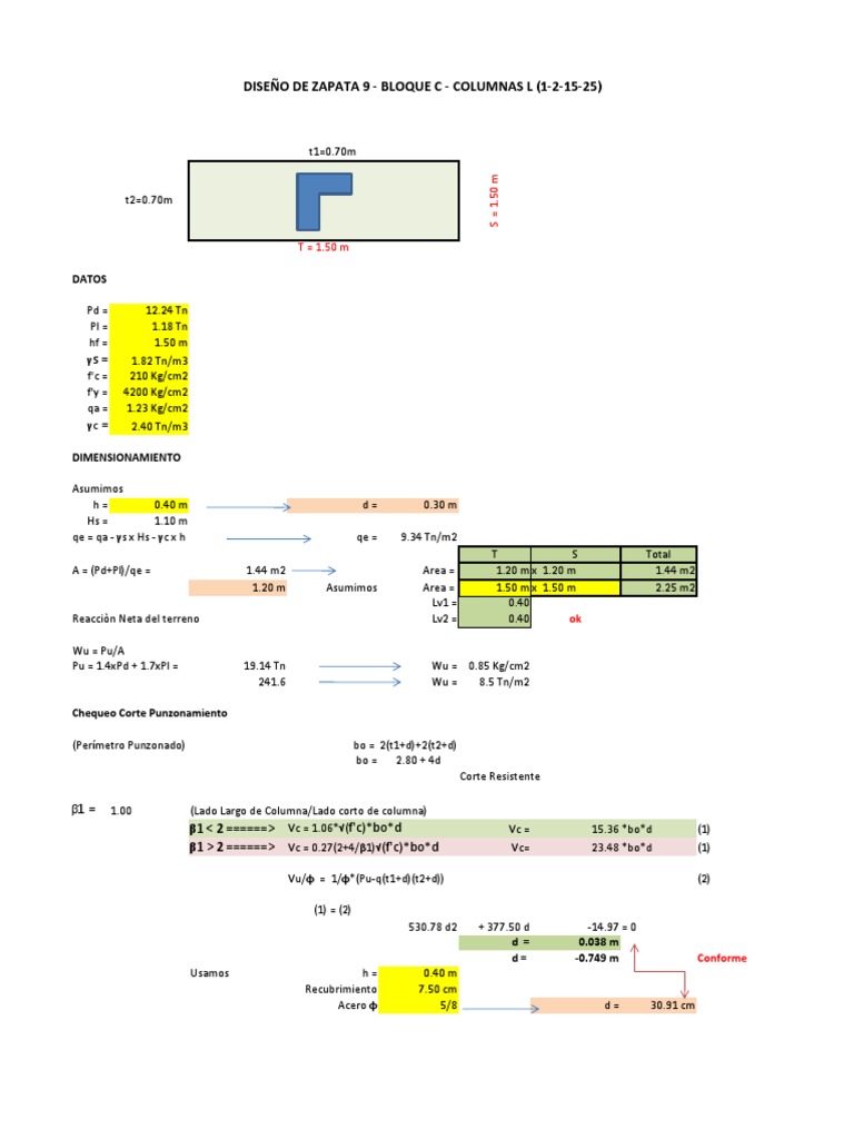 Diseño de Cimentaciones Bloque C | PDF | Elementos arquitectónicos | Diseño