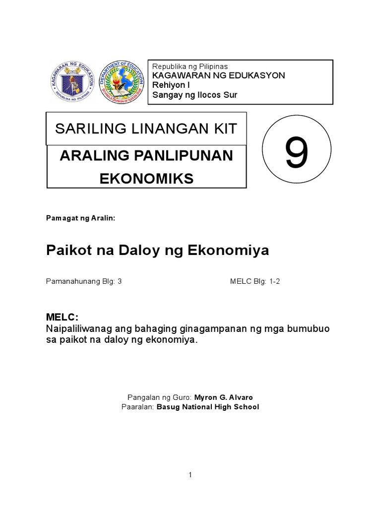 AP9 SLK Q3 WK 1 2 | PDF