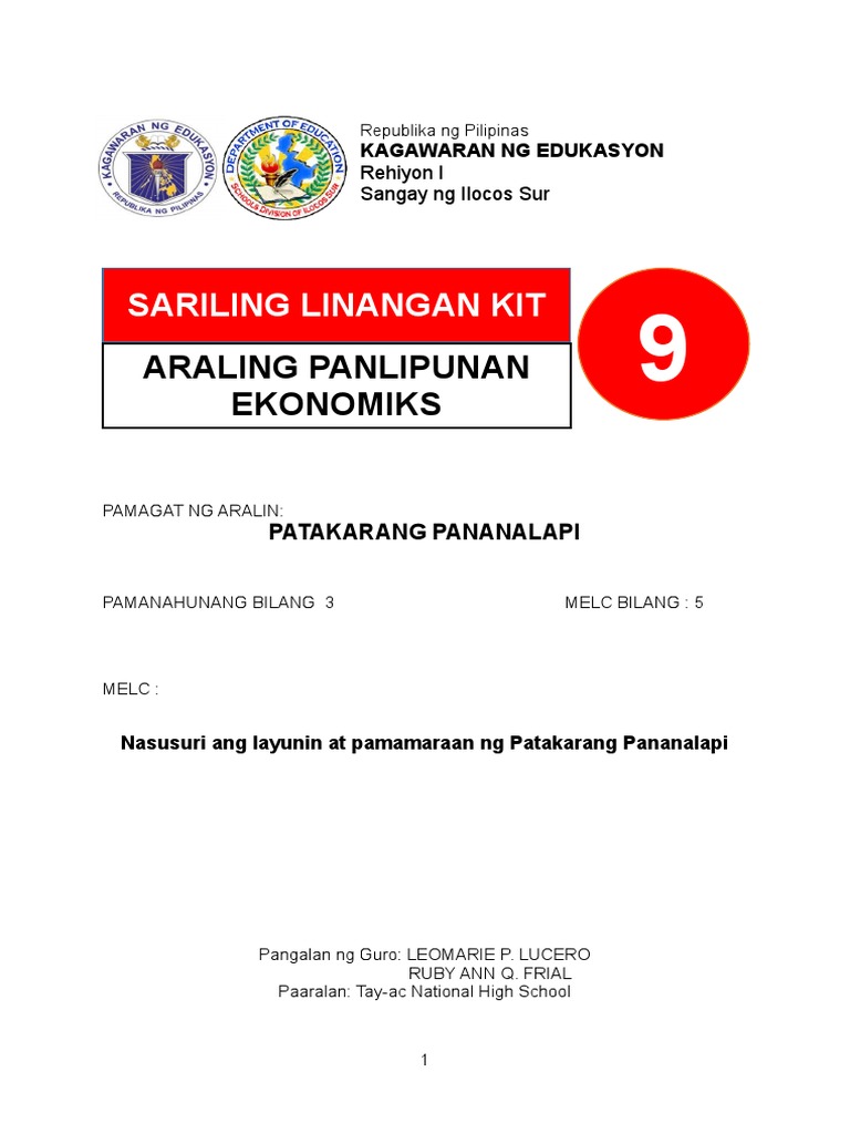 AP9 SLK Q3 WK 7 | PDF