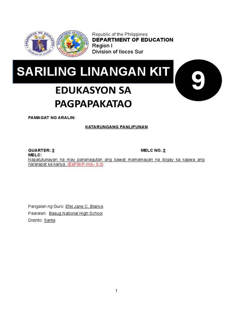 Esp Grade 9 Q3 Wk 2 Pdf