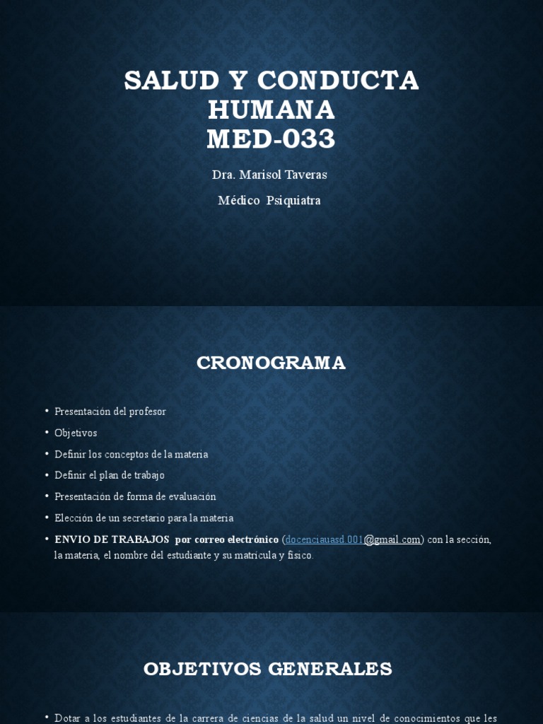 MED-033 Salud y Conducta Humana 2022 | PDF | Salud mental | Comportamiento