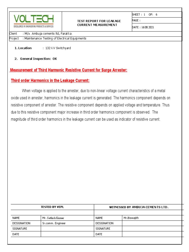 LA LCM Report Farakka | PDF | Resistor | Voltage