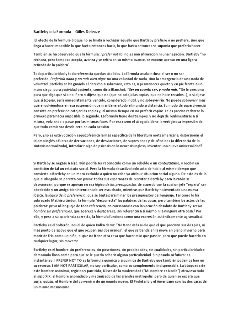 Bartleby O La Formula Pdf