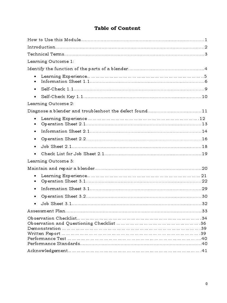 Y3 - Module 4 - Maintaining and Repairing A Blender | PDF | Blender ...