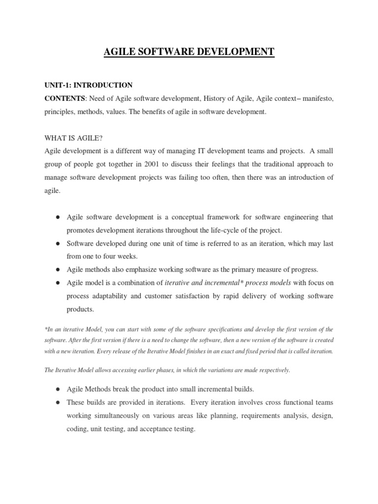 Agile Software Development Guide | PDF | Agile Software Development ...