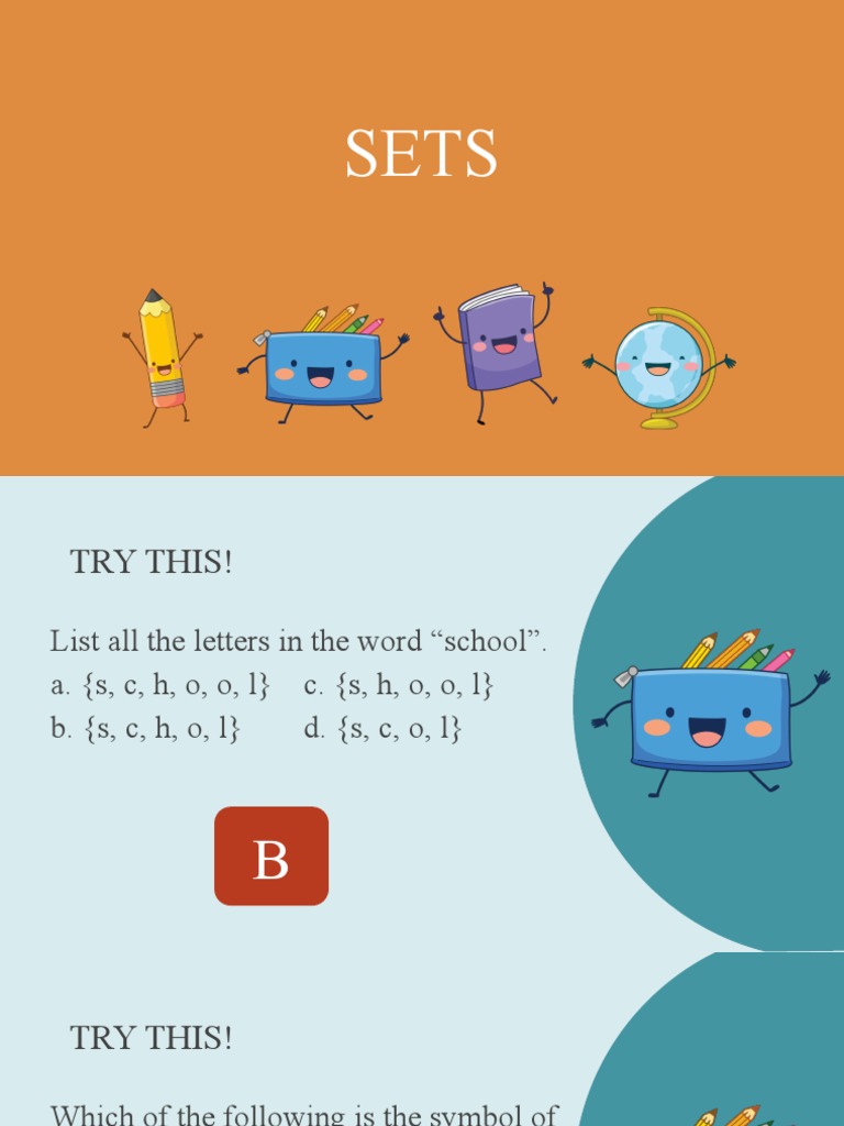 Math 7 1 Sets | PDF | Set (Mathematics) | Ellipsis