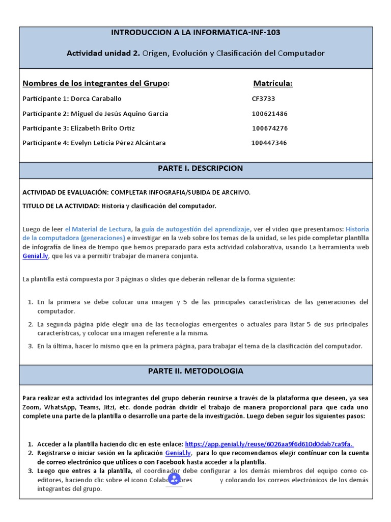 Formulario - de - Envio - Actividad - Practica - Unidad 1 Informatica | PDF | Ingeniería de ...