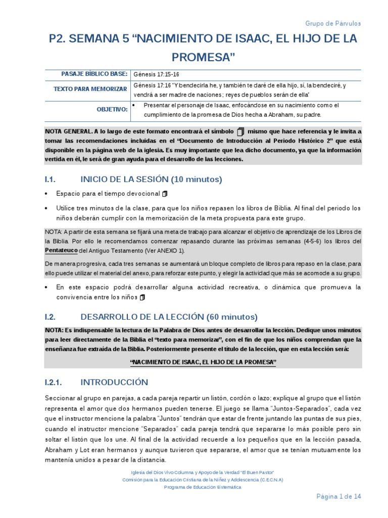 Nacimiento de Issac | PDF | Abrahán | Sarah Nacimiento de Issac | PDF | Abrahán | Sarah