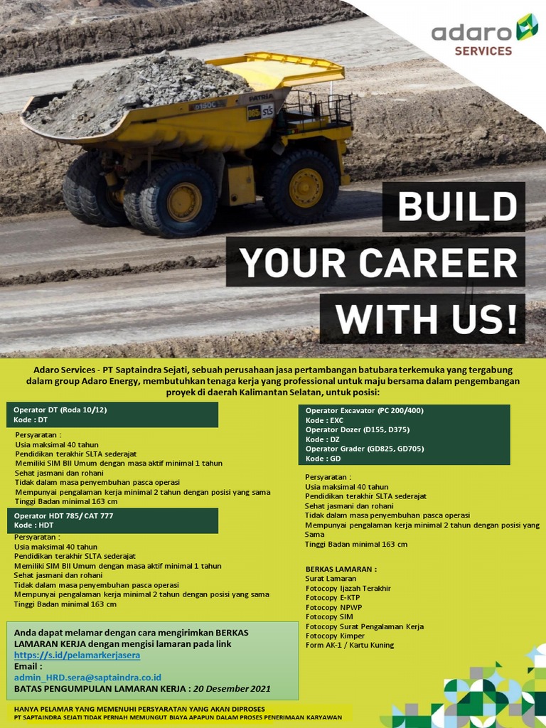 Info Loker Opt PT Sis Sera Des 2021 | PDF