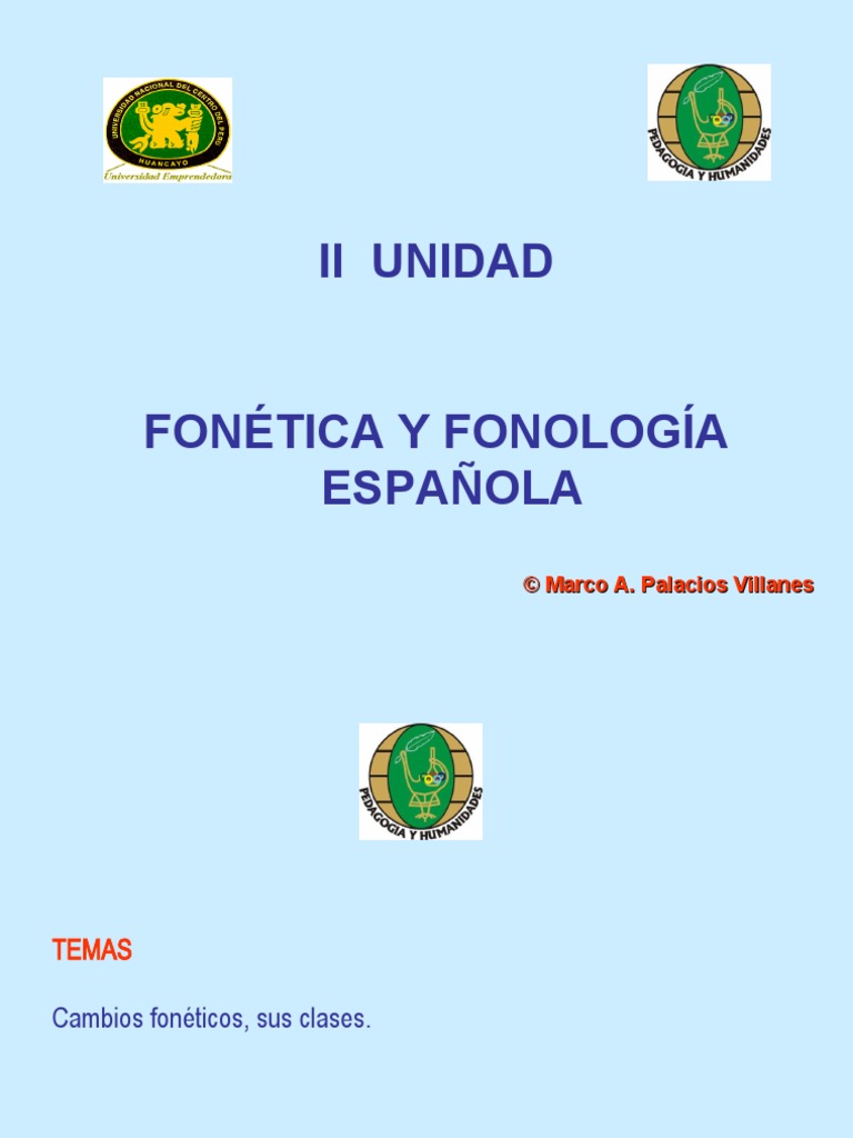 Clase - 11 - Fonetica y Fonologia Española Ii Unidad | PDF