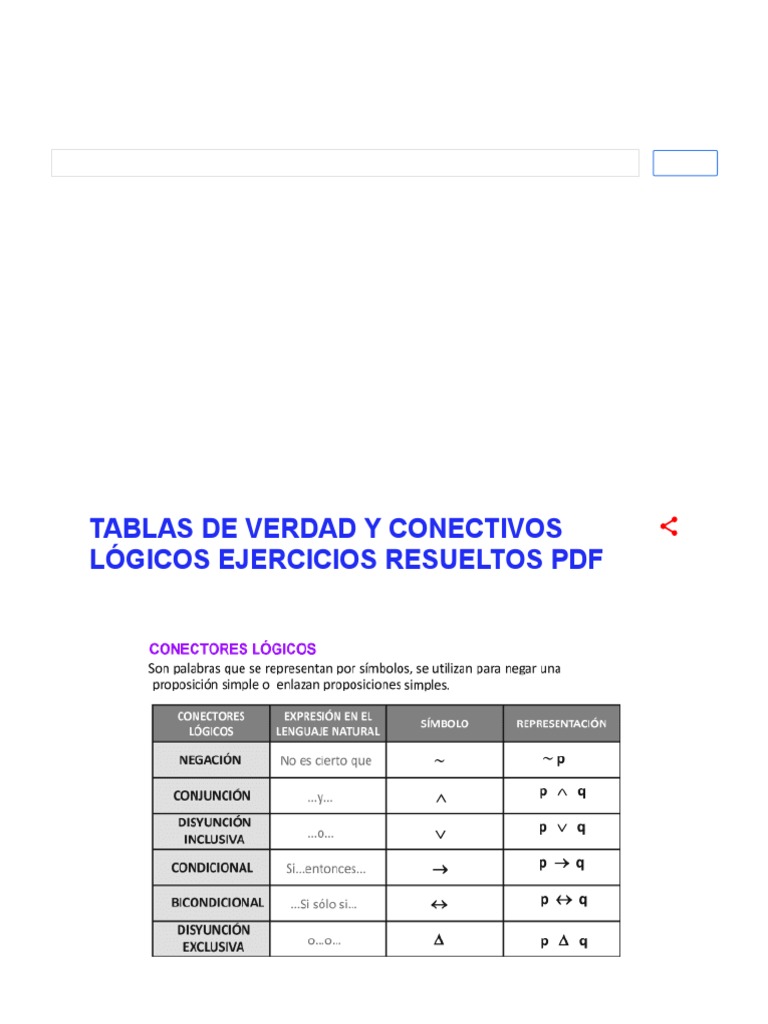 Tablas de Verdad y Conectivos Lógicos | PDF | Proposición | Sintaxis (Lógica)