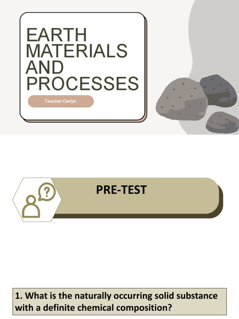 Earth Materials: Minerals and Rocks Guide | PDF | Rock (Geology) | Minerals