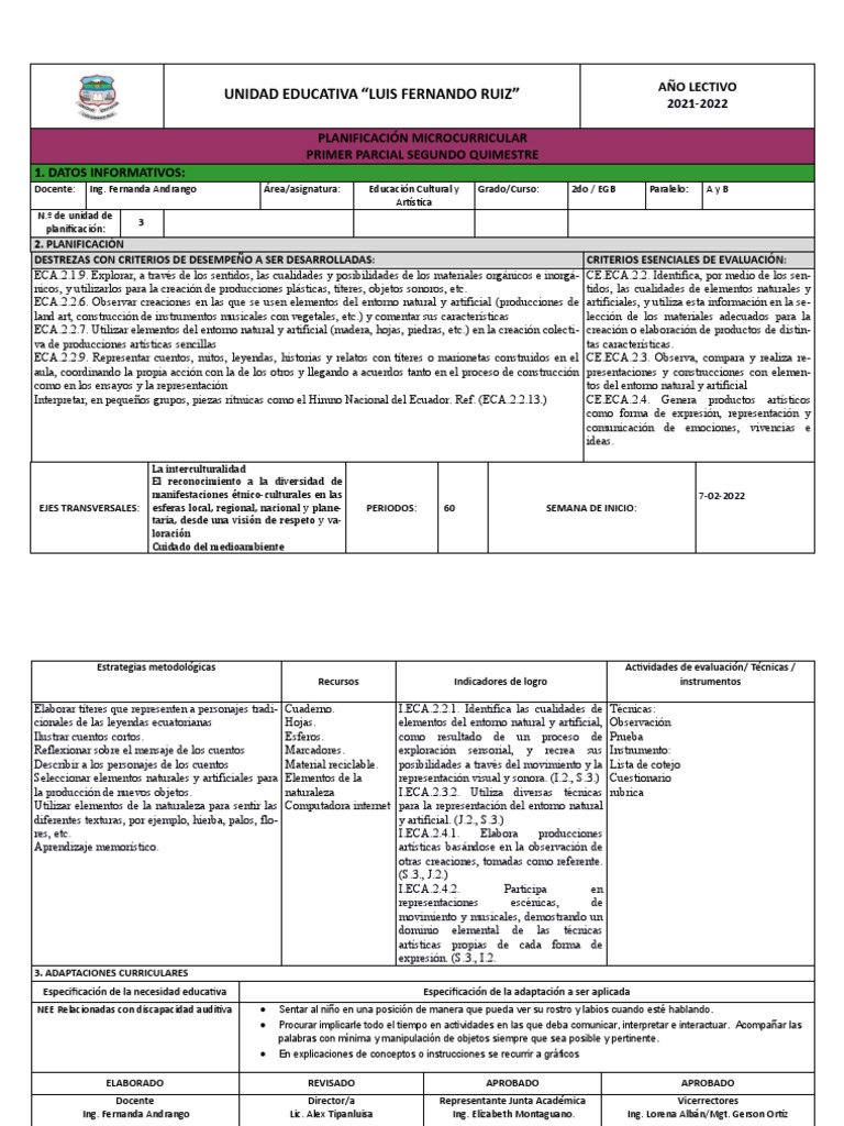 Pud3 2do Egb Eca | PDF | Cognición