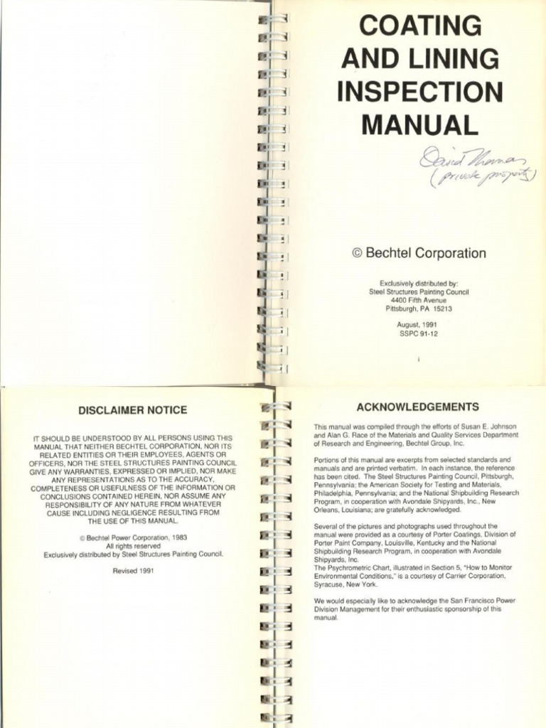 Coating & Lining Inspection Manual | PDF