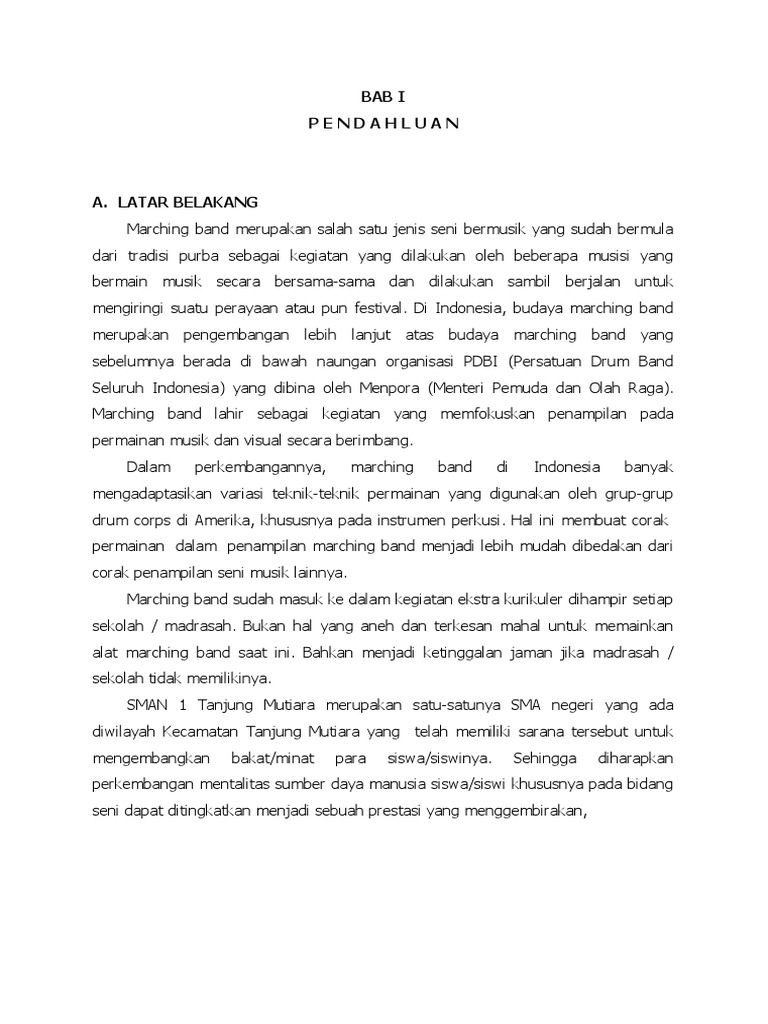 Program Kerja Marching Band Smantik | PDF