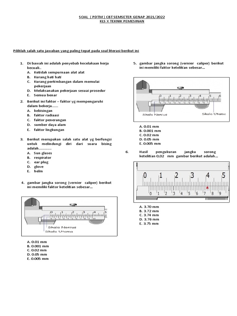 Soal Semester Genap PDTM | PDF