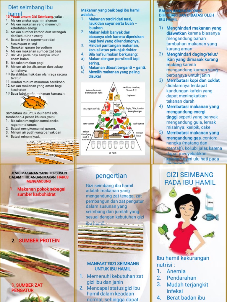 Leaflt Gizi Ibu Hamil PPT | PDF