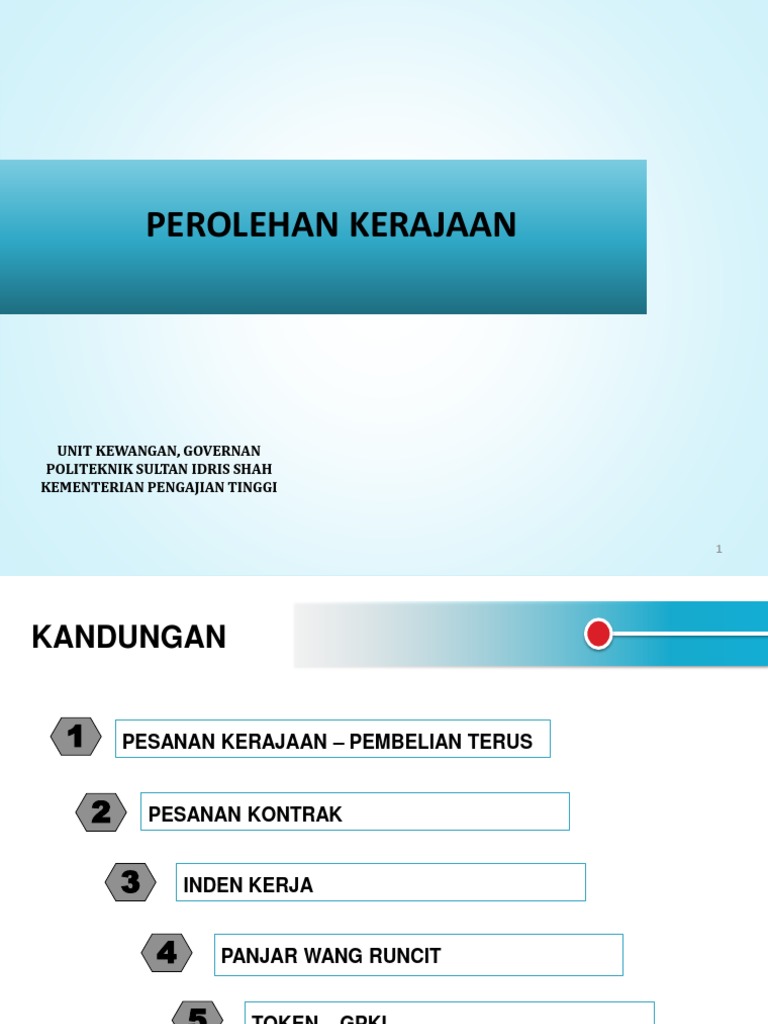 Perolehan Kerajaan - PSIS | PDF