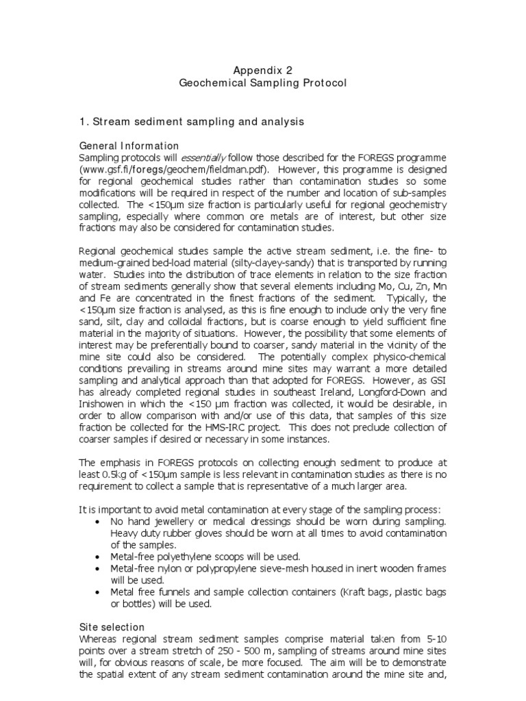 Appendix2 Sampling Protocols | PDF | Alkalinity | Water