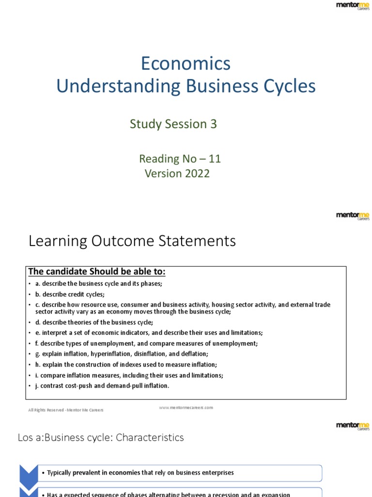 Reading 11 - Understanding Business Cycles | PDF | Inflation | Business Cycle