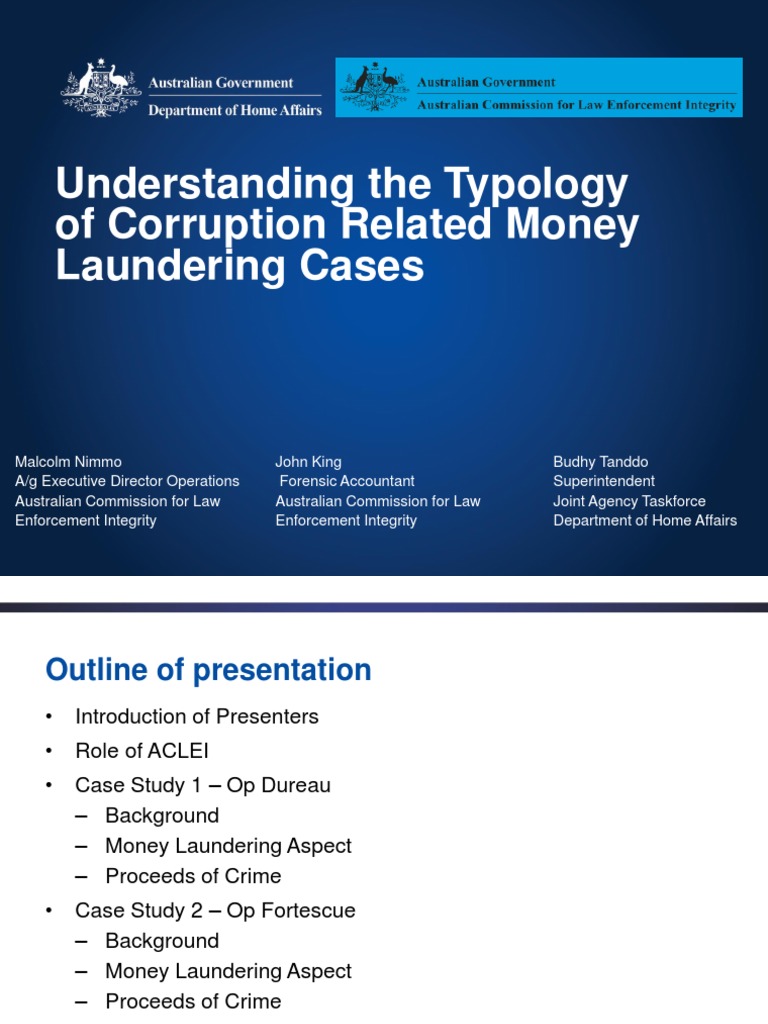 Understanding The Typology of Corruption Related Money Laundering Cases ...