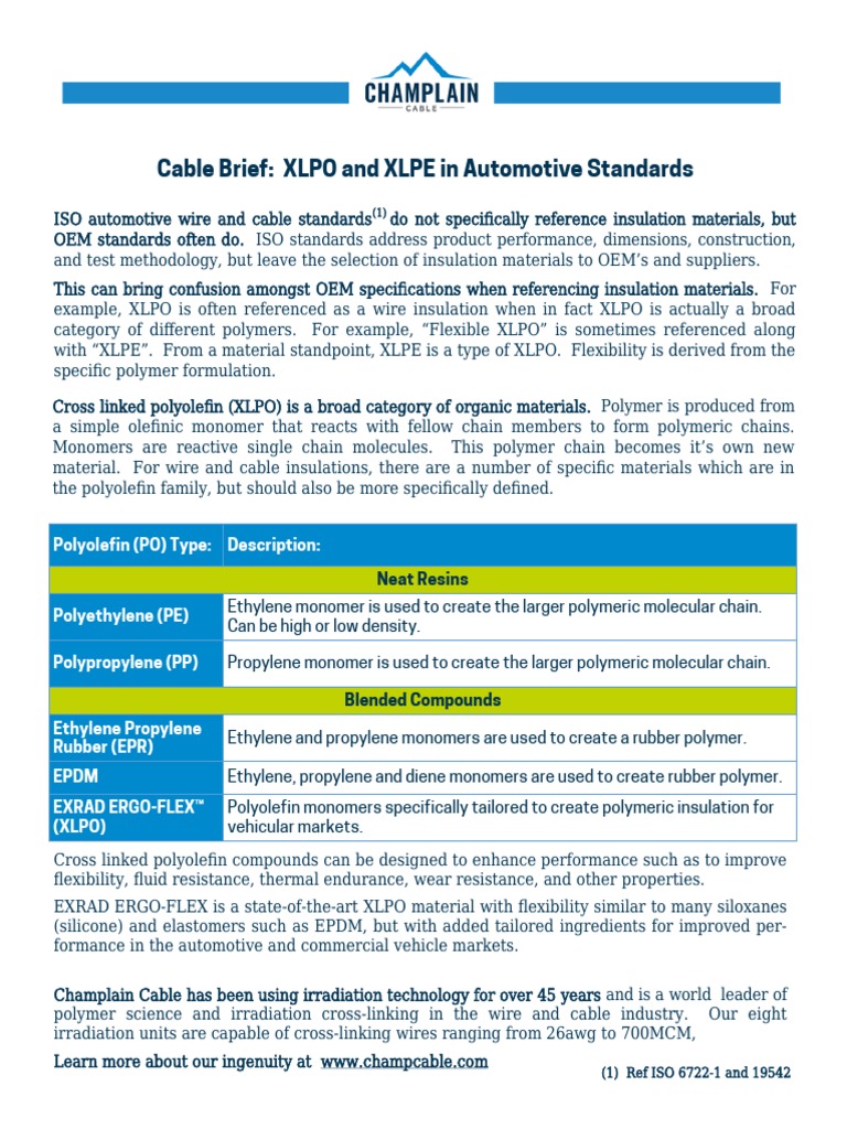 Vehicle XLPO XLPE References | PDF | Polymers | Polyolefin