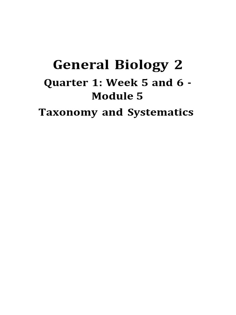 GENBIO2 | PDF | Taxonomy (Biology) | Clade