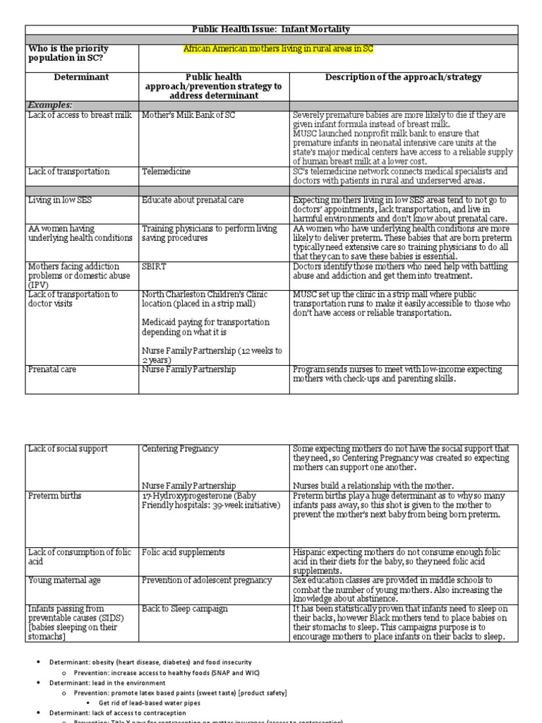 Infant Mortality Activity 1 | PDF | Preterm Birth | Infants