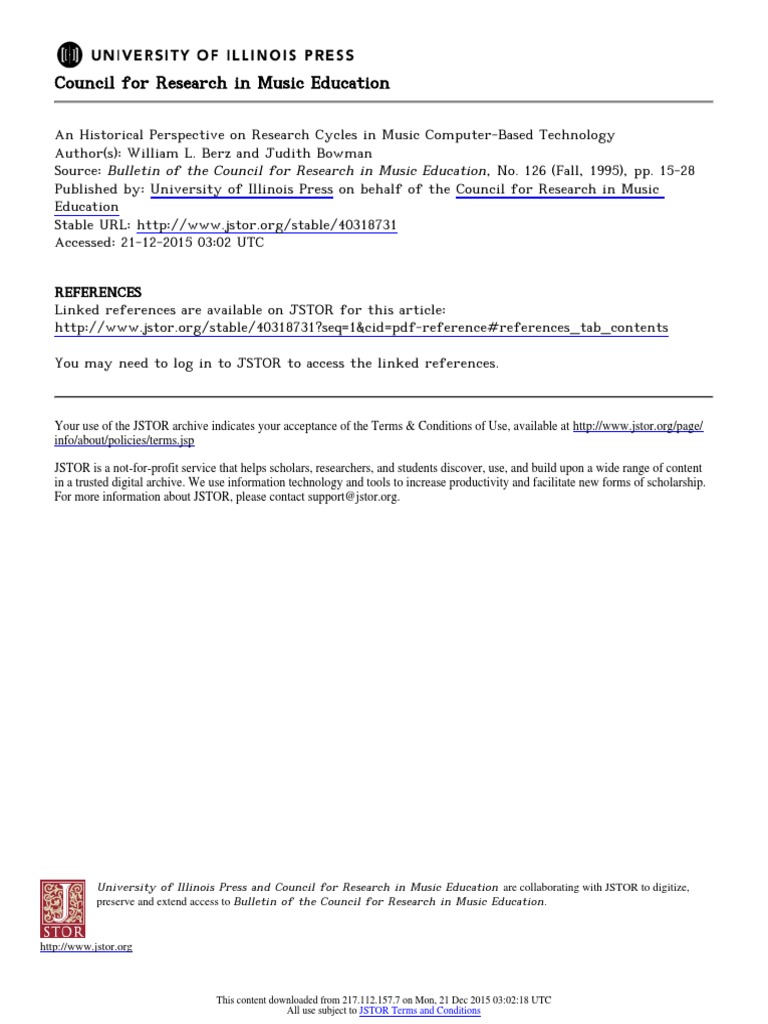 Research Cycles in Music Education Technology | PDF | Learning