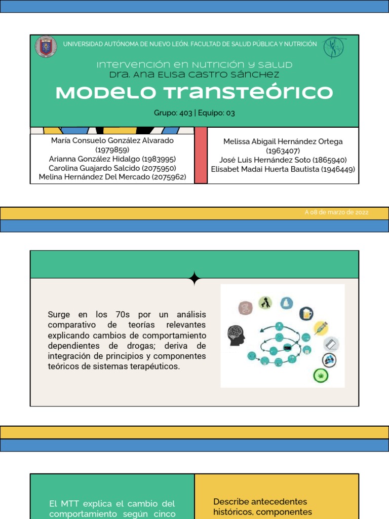 Modelo Transteórico Eq#3 | PDF | Comportamiento | Nutrición