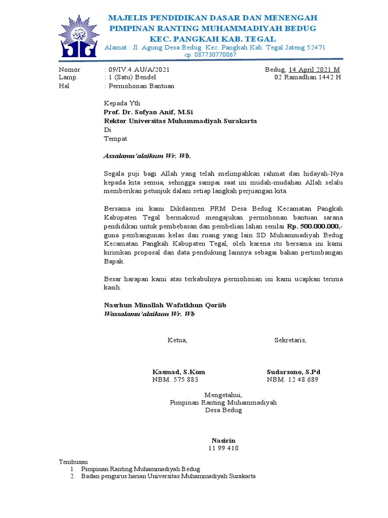 Proposal UMS SD Muhammadiyah | PDF | Karier & Perkembangan | Kesehatan Holistik