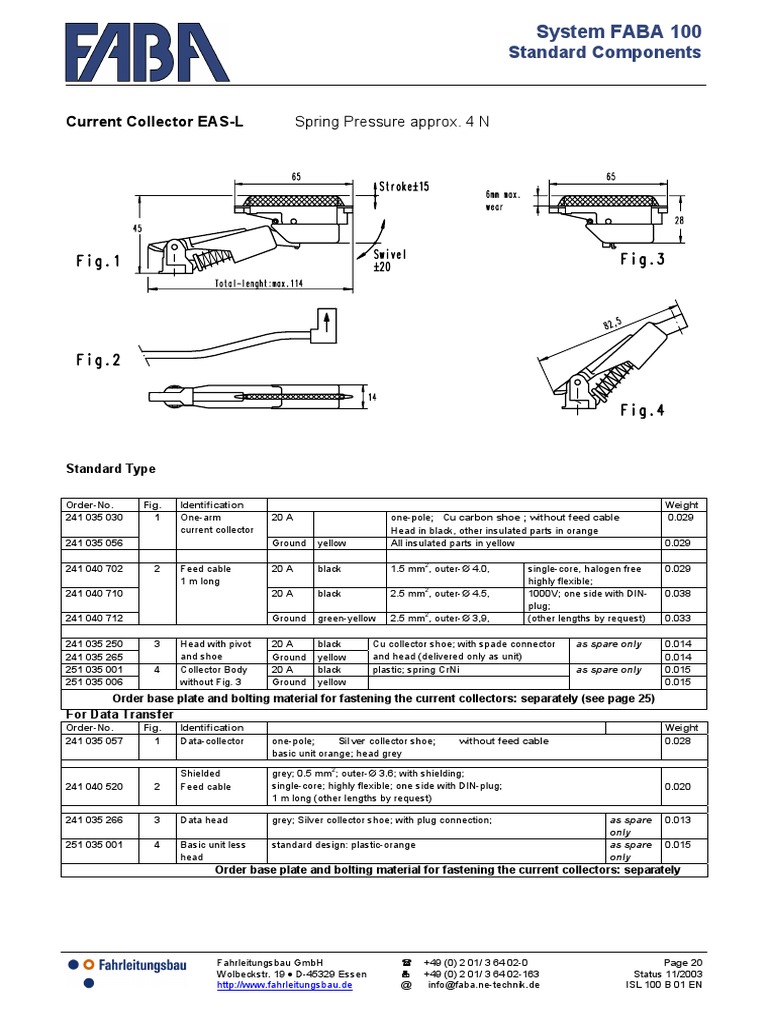 Catalogue FABA 100 - Combined | PDF | Screw | Electrical Connector