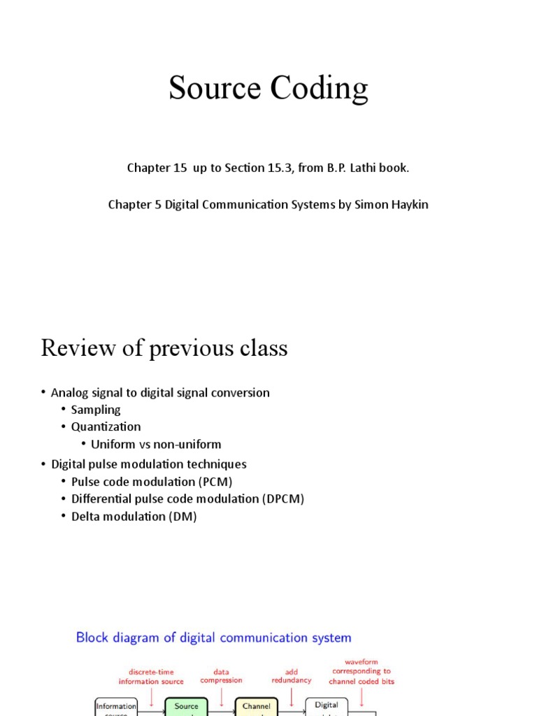 Lec3 Source Coding Annotated Day4 | PDF | Code | Information