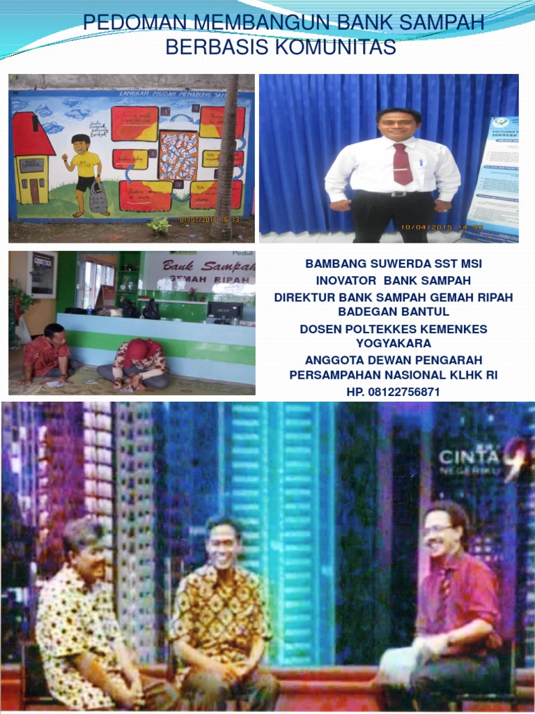 Pedoman Membangun Bank Sampah Berbasis Komunitas Pak Bambang Suwerda | PDF