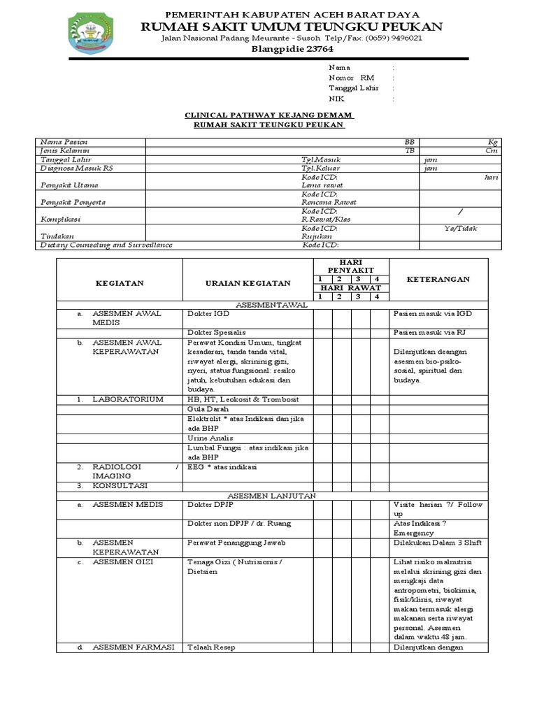 Clinical Pathway Anak Ok | PDF