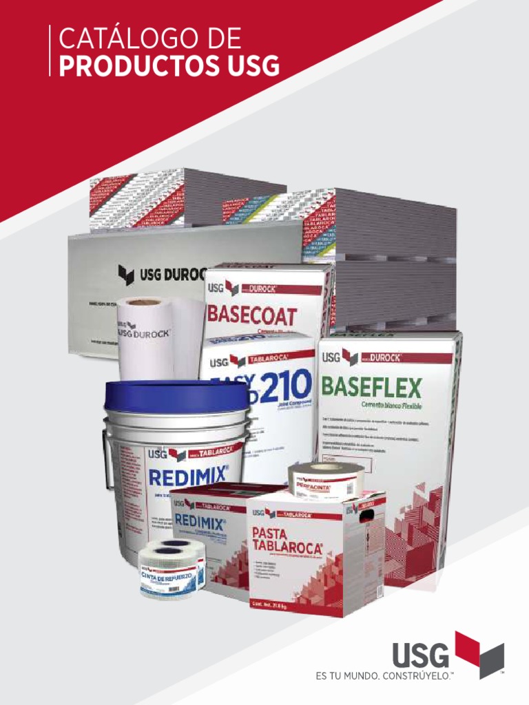 Ficha - General - USG-TIPO DE TABLAS | PDF | Paneles de yeso | Materiales