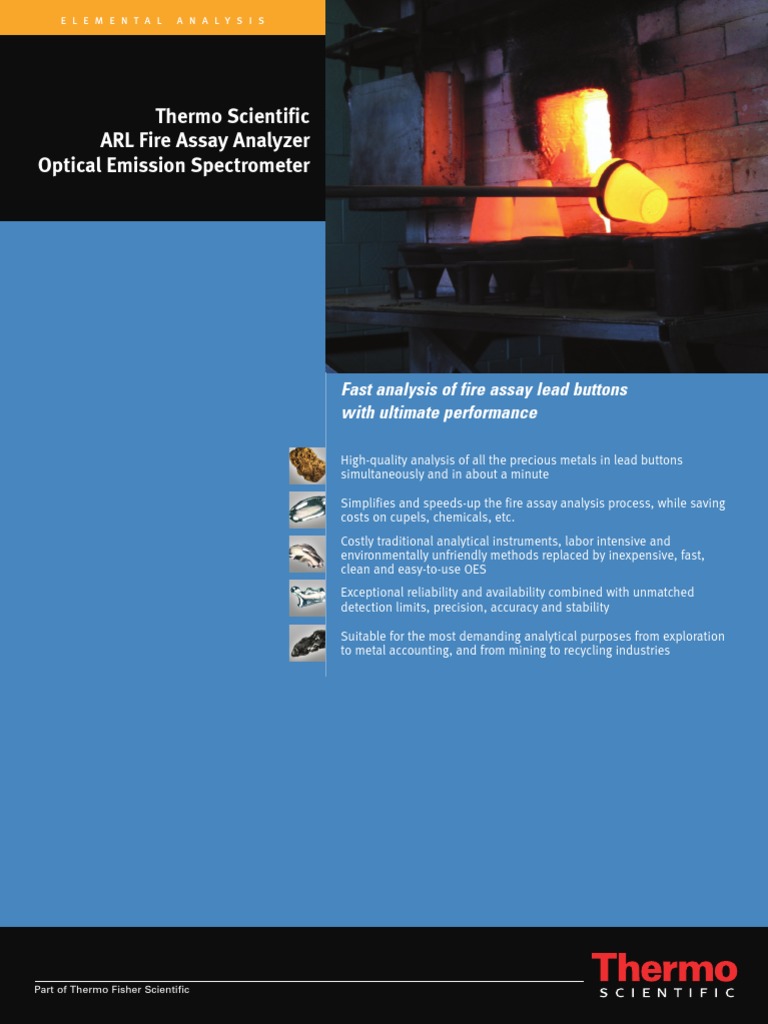 ARL Fire Assay Analyzer OES | PDF | Metallurgical Assay | Detection Limit