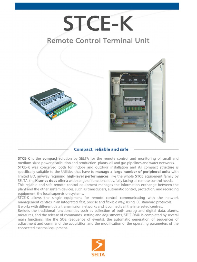STCE-K - Remote Control Terminal Unit | Download Free PDF | Computer ...