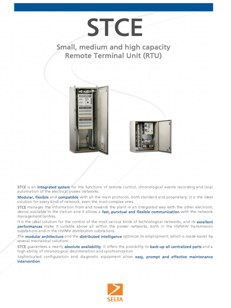 STCE-RTU - Remote Terminal Unit | PDF | Computer Network | Programmable Logic Controller