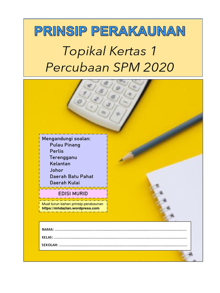 Topikal Kertas 1 - Trial 2020 - Edisi Murid | PDF