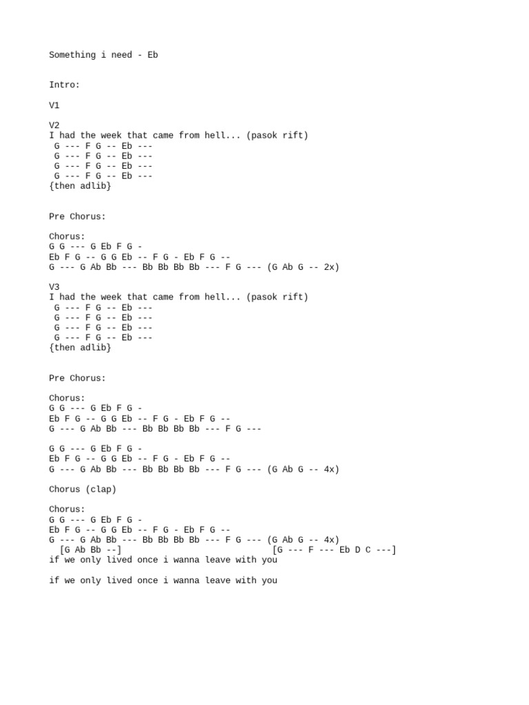 Something I Need | PDF