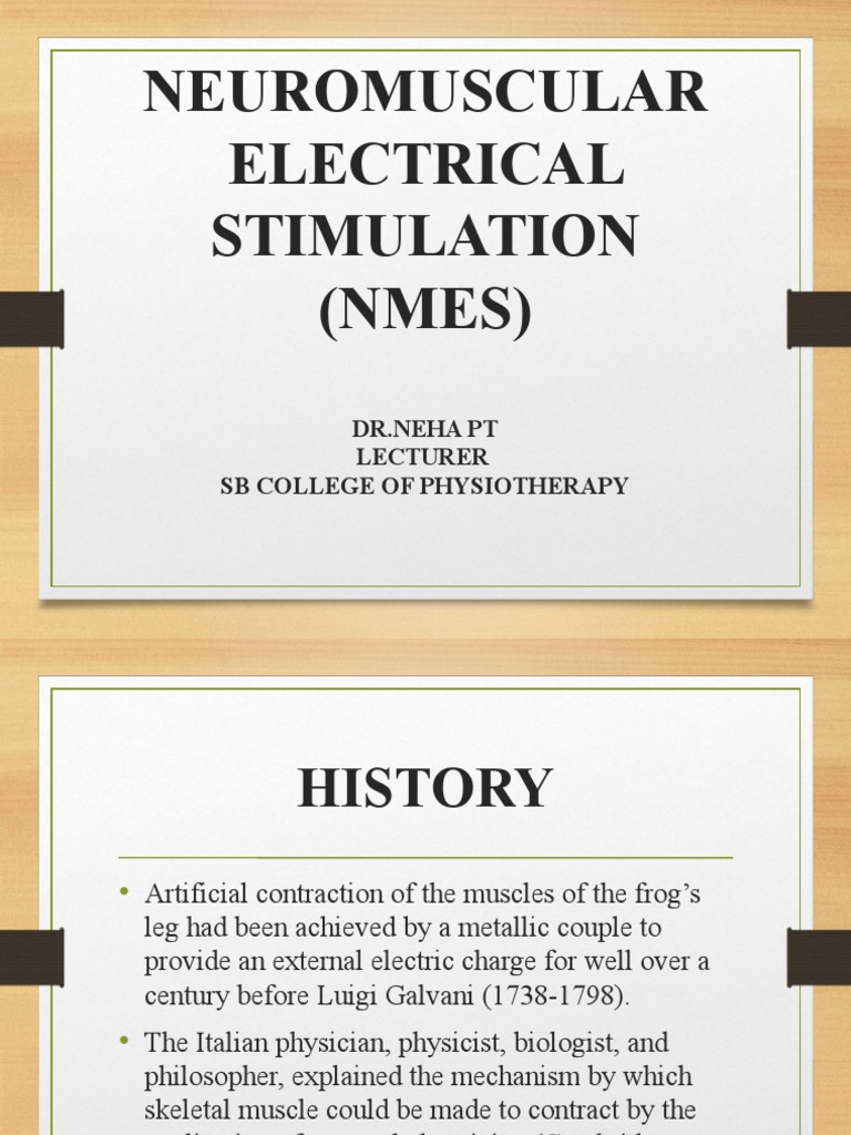 Neuromuscular Electrical Stimulation (NMES) | PDF | Muscle Contraction ...