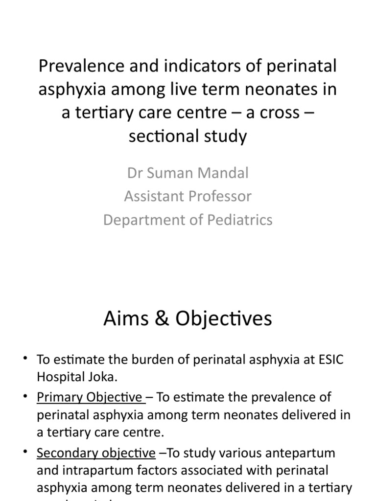 Prevalence and Indicators of Perinatal Asphyxia Among Live | PDF ...