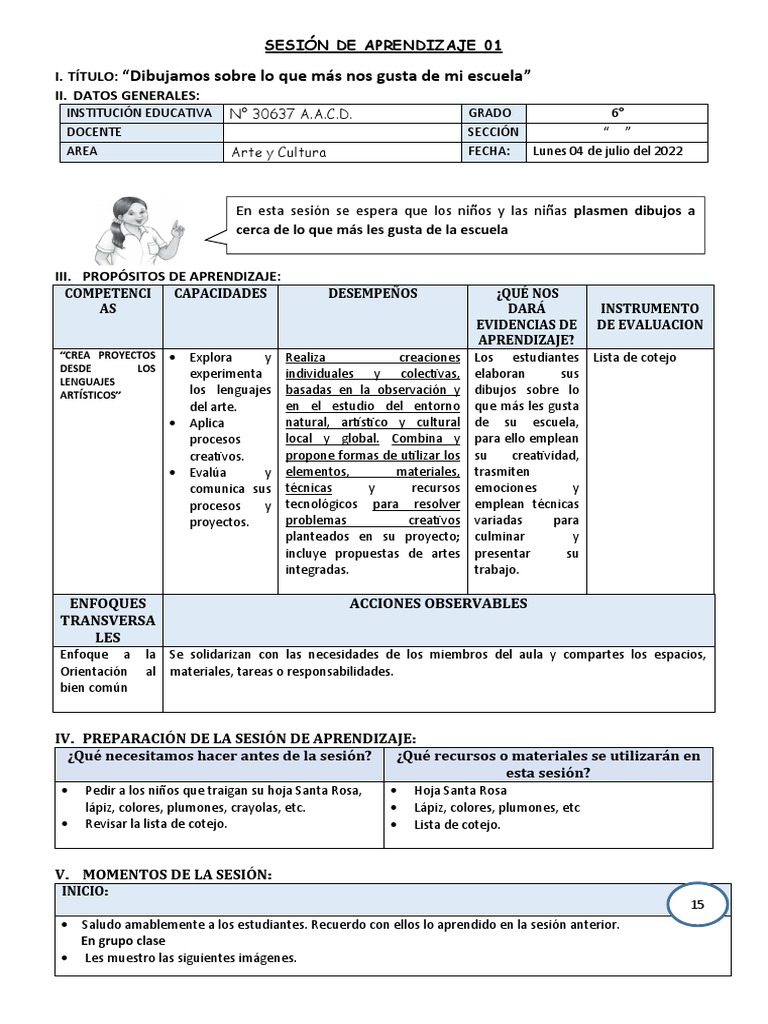 Sesión 04-07 Arte | PDF | Aprendizaje | Dibujo