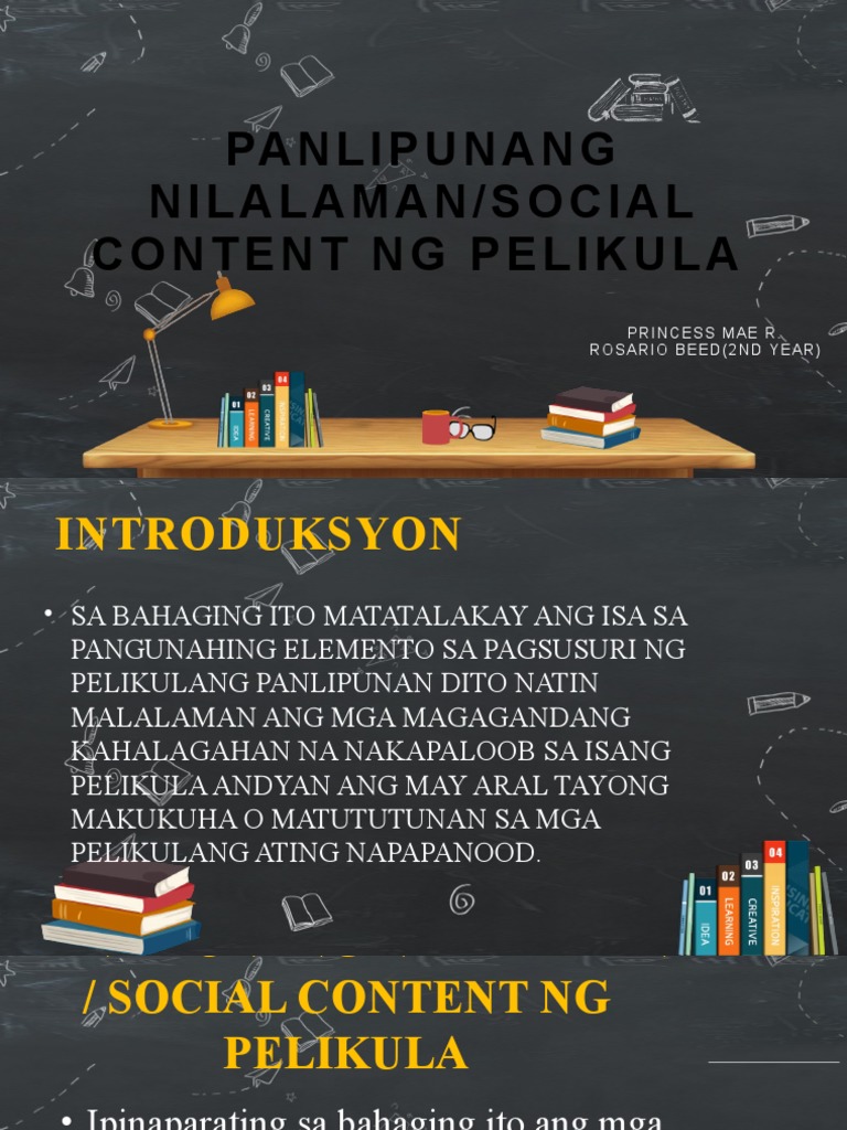Panlipunang Nilalaman o Social Content NG Pelikula 1 | PDF
