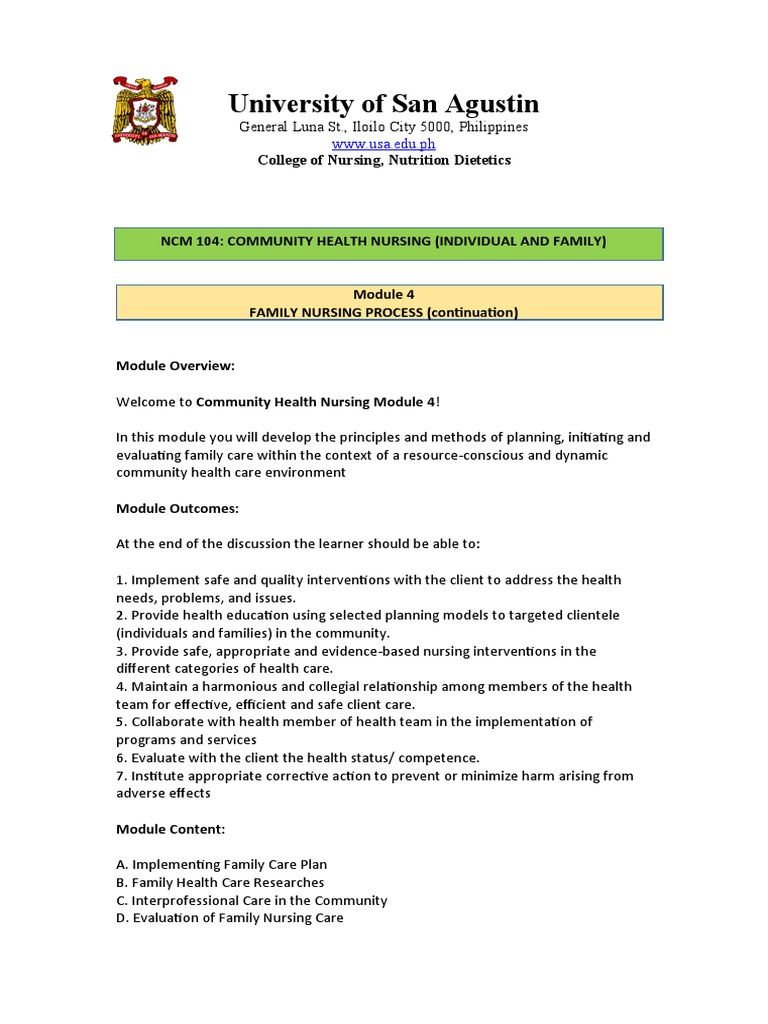 Module 4 Cont Implementation-Eval | PDF | Nursing | Health Care