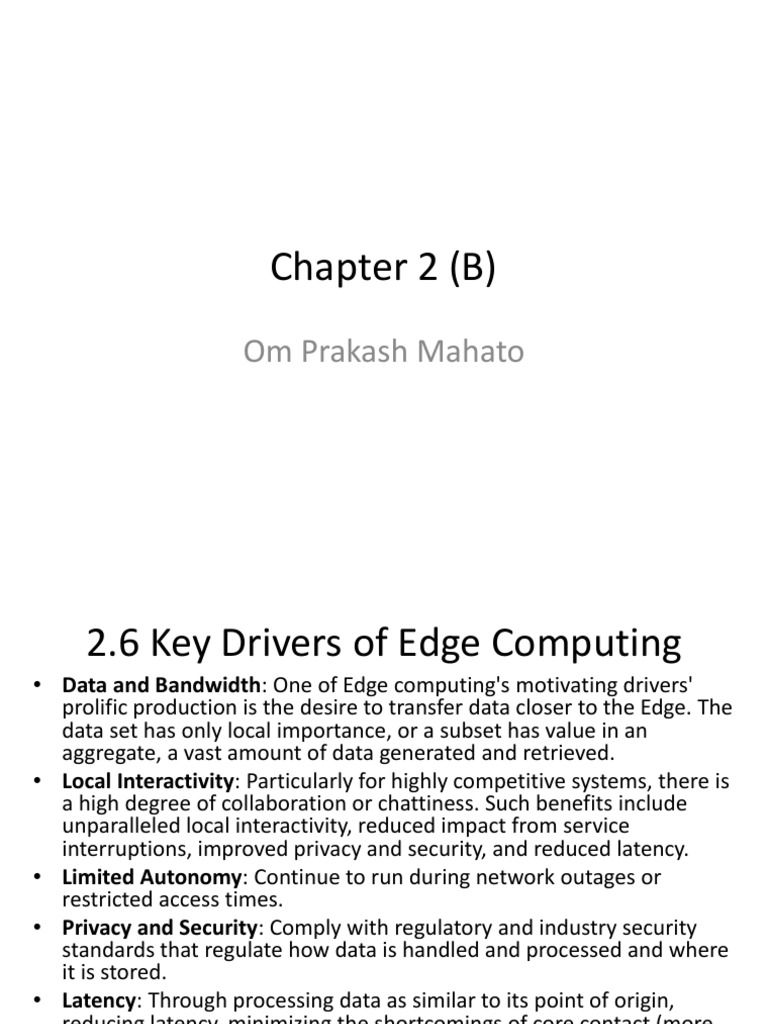 Key Drivers and Characteristics of Edge Computing | PDF | Computer ...