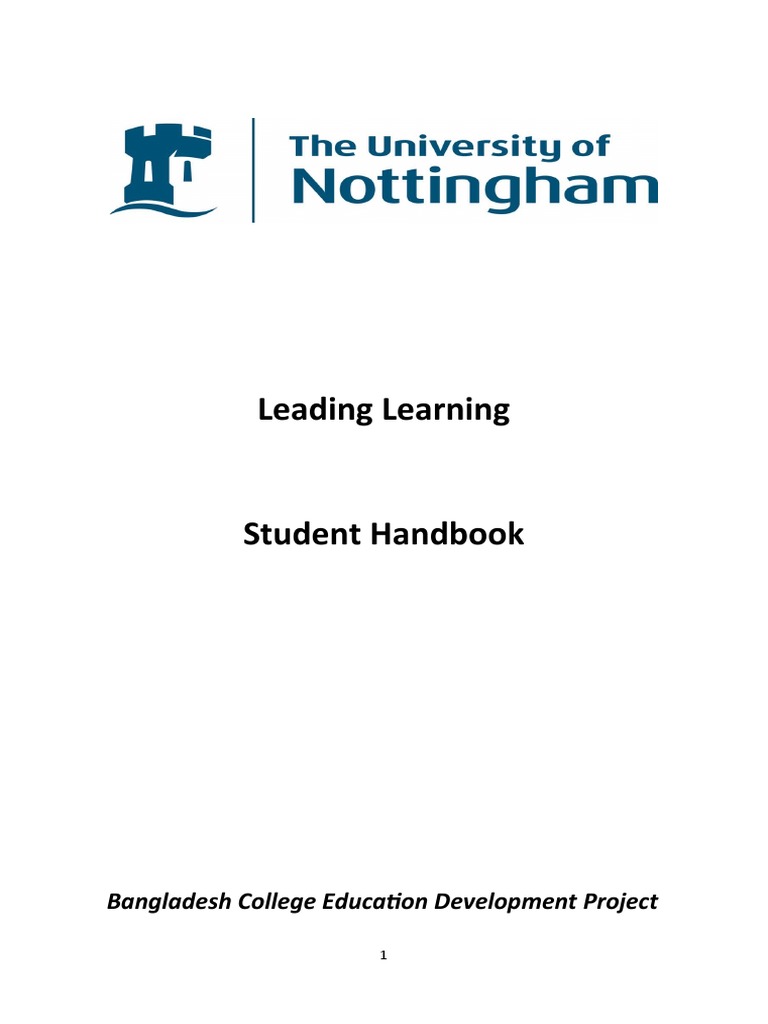 Student Handbook - Leading Learning | PDF | Teaching Method | Leadership